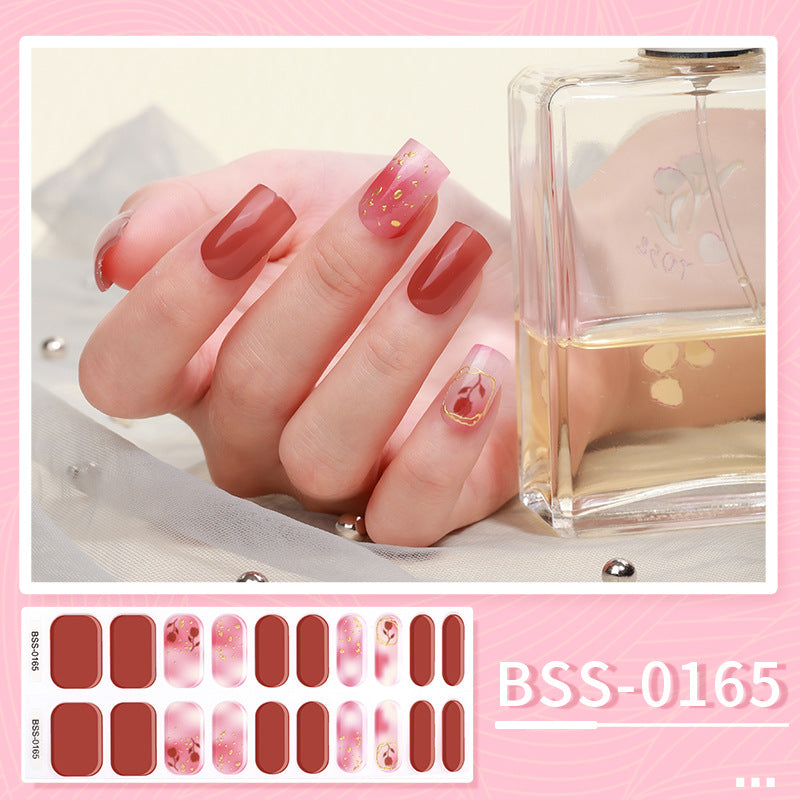 Nail Art Ideas Red Ombre Valentine Medium Sheer Press On Nails – Vanccy