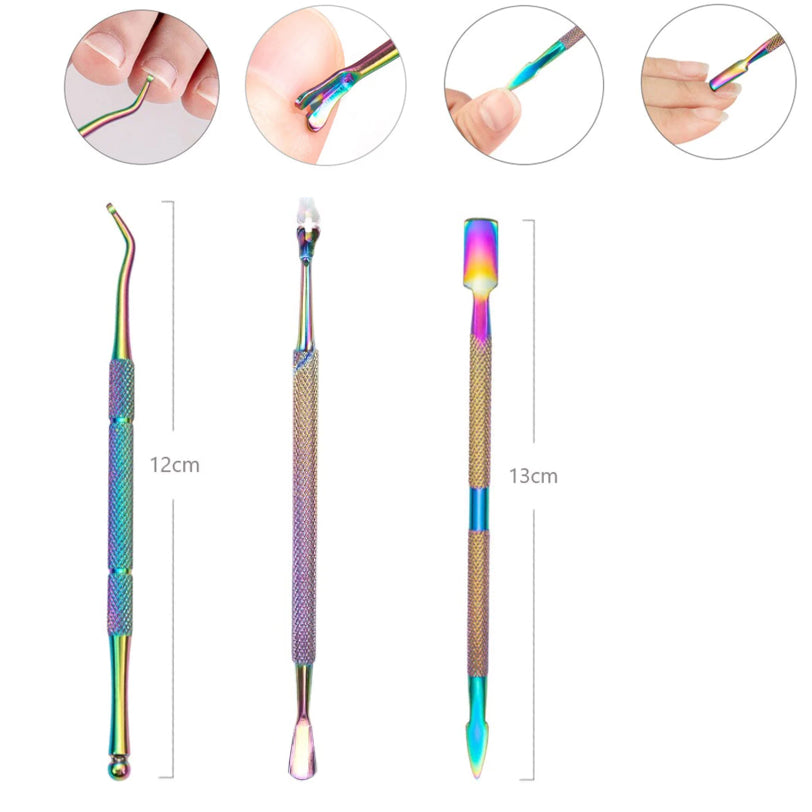Lurayee Cuticle Pusher Nail Polish Remover Gel Nail Polish Peeler Scr ...